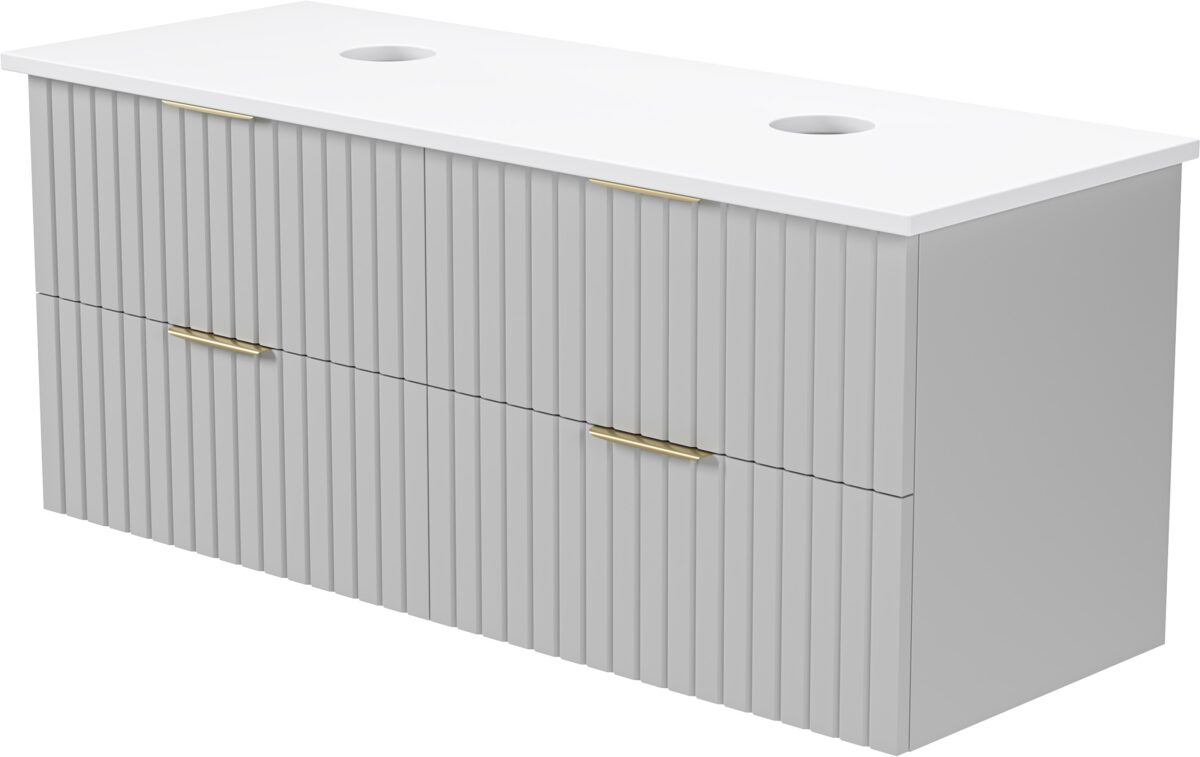 Matrix V-Groove 1200mm Wall Hung Vanity Double Bowl – Tranquil Retreat ...