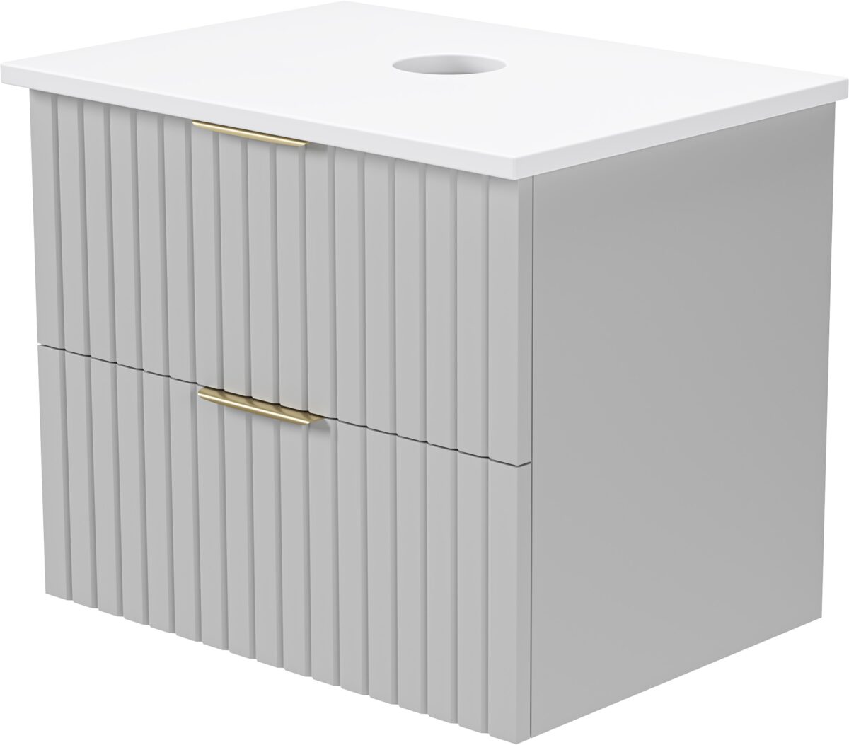 Matrix V-Groove 600mm Wall Hung Vanity – Tranquil Retreat | LINSOL