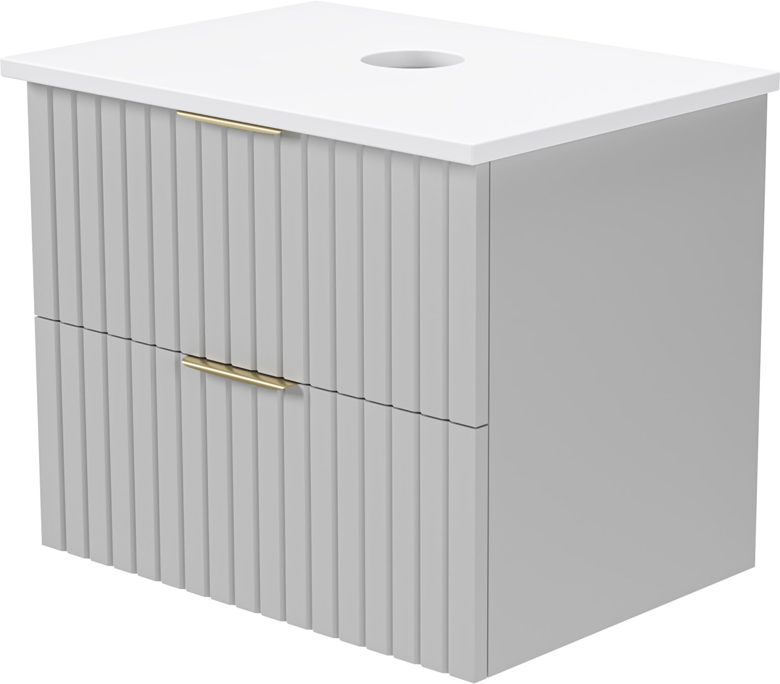 Matrix V-Groove 600mm Wall Hung Vanity – Tranquil Retreat | LINSOL