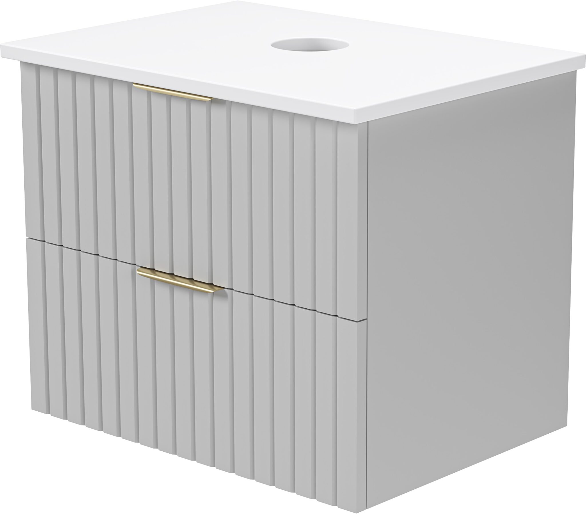 Matrix V-Groove 600mm Wall Hung Vanity – Tranquil Retreat | LINSOL