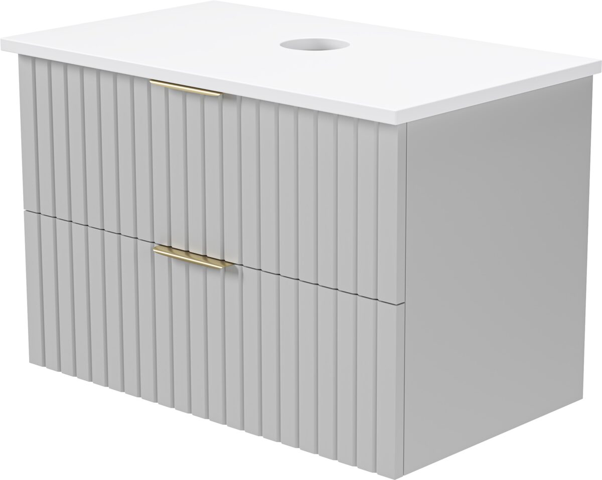 Matrix V-Groove 750mm Wall Hung Vanity – Tranquil Retreat | LINSOL