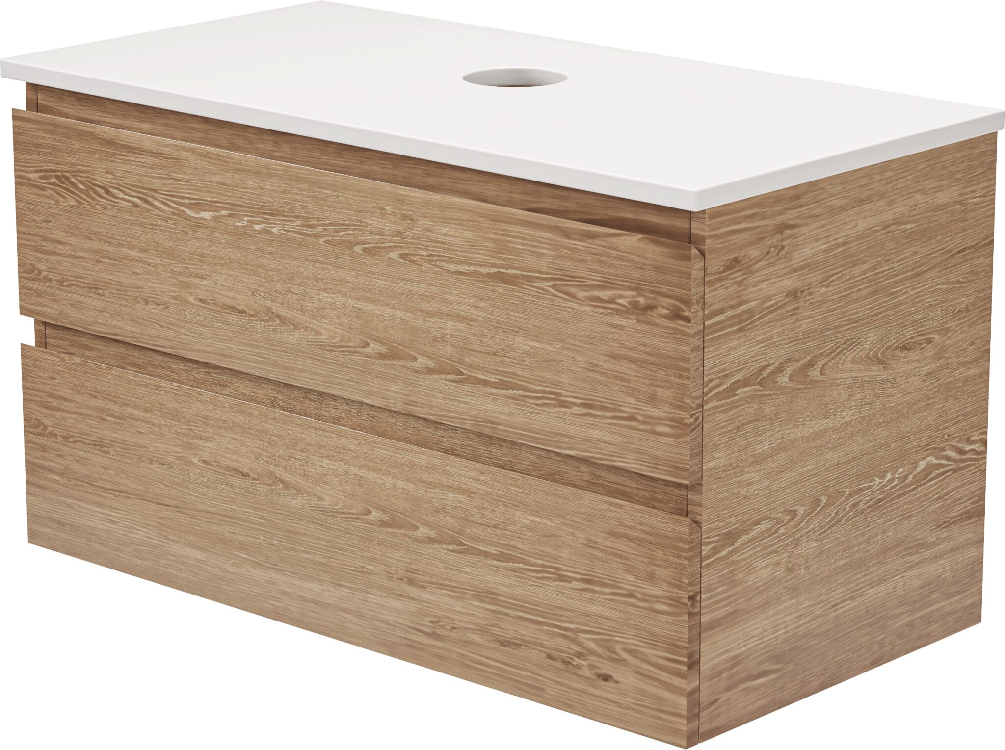 Oliver Timber Look 900mm Wall Hung Vanity – Rural Oak | LINSOL