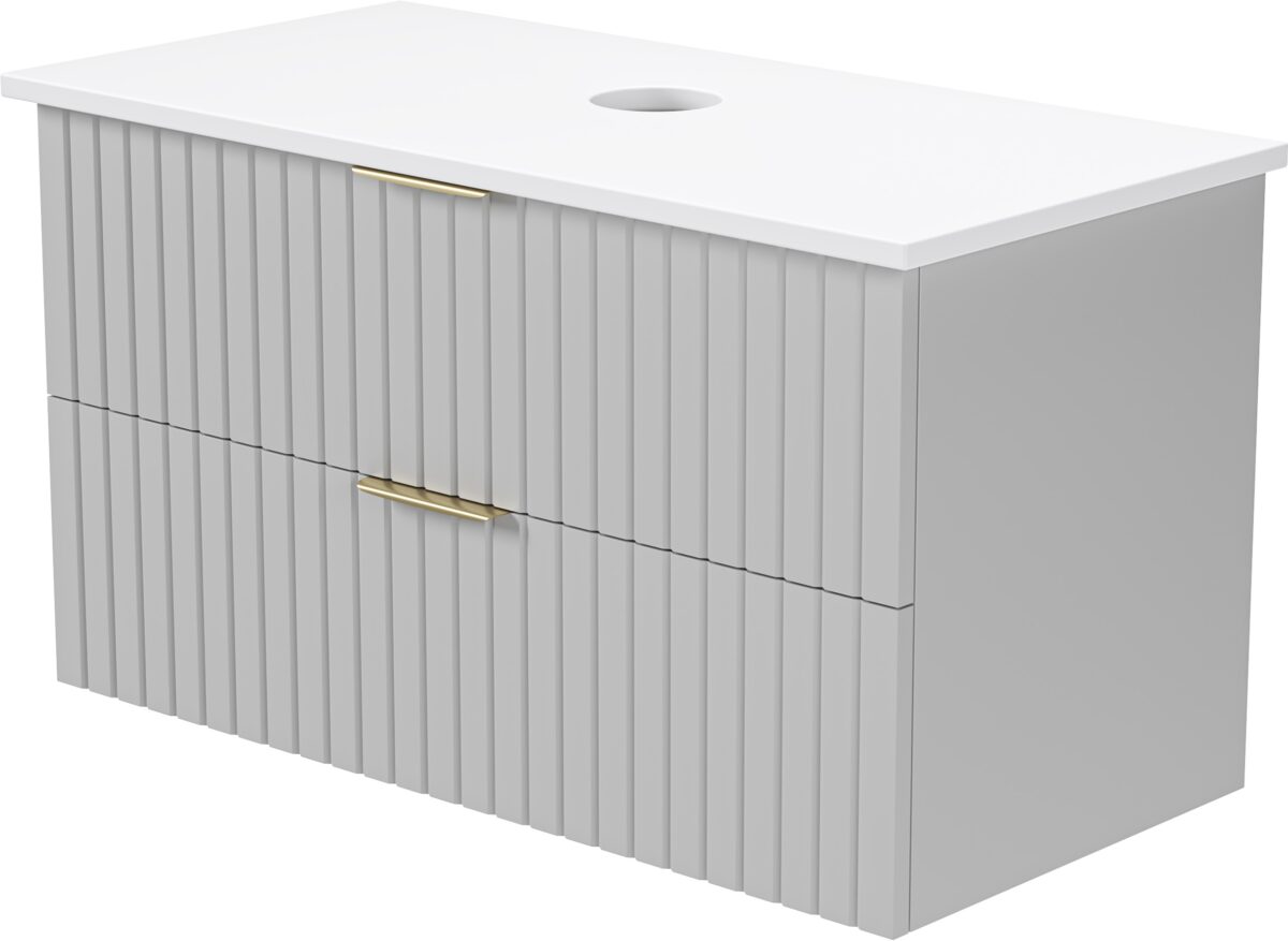 Matrix V-Groove 900mm Wall Hung Vanity – Tranquil Retreat | LINSOL
