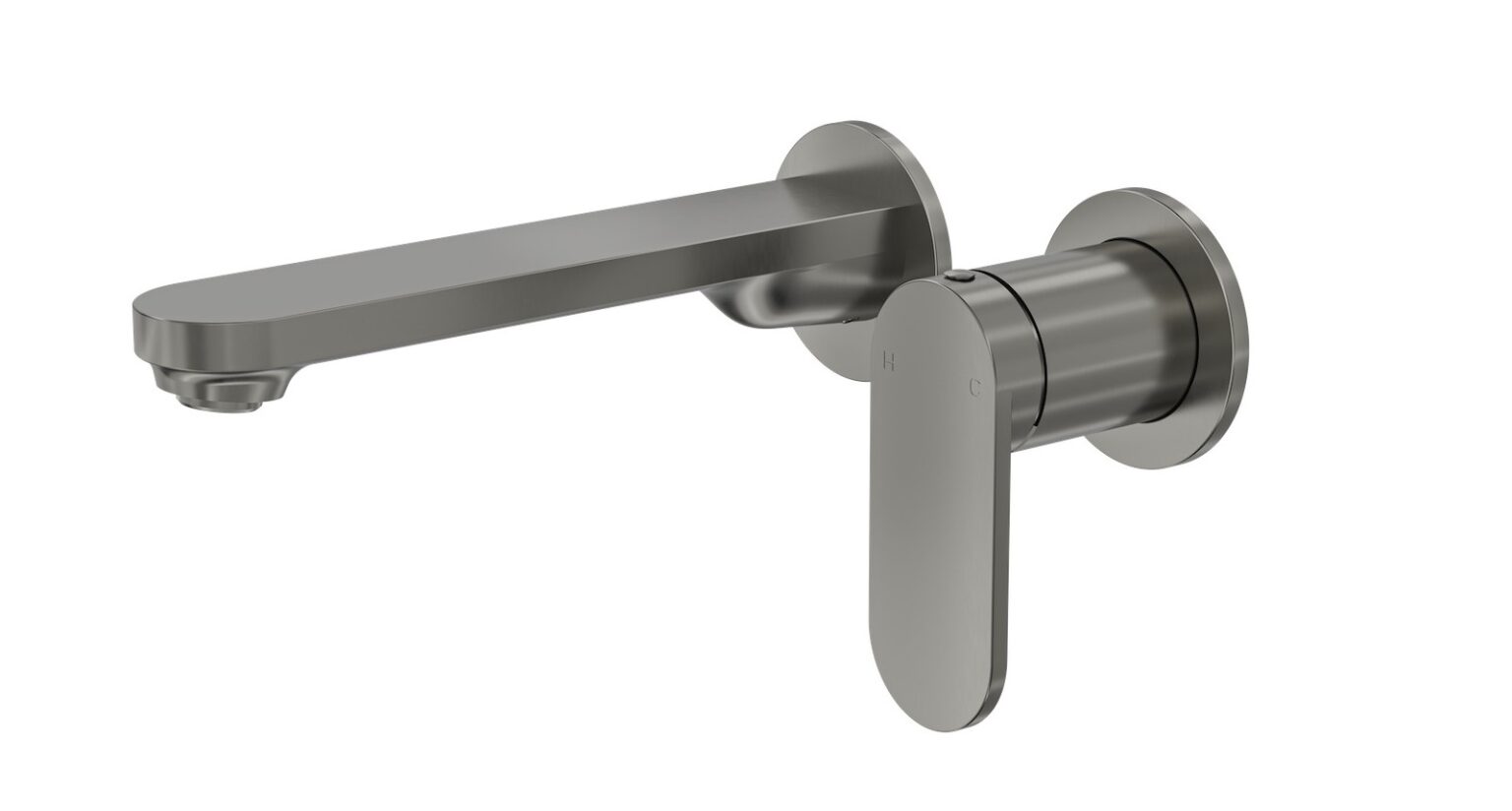 Capo 2-Plate Wall Basin or Bath Mixer – Gunmetal | LINSOL