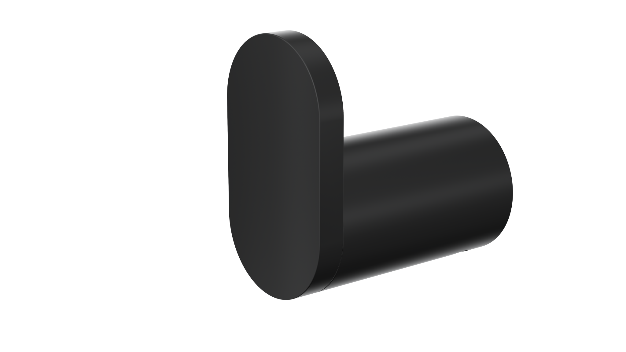 Circle Single Robe Hook – Matte Black | LINSOL