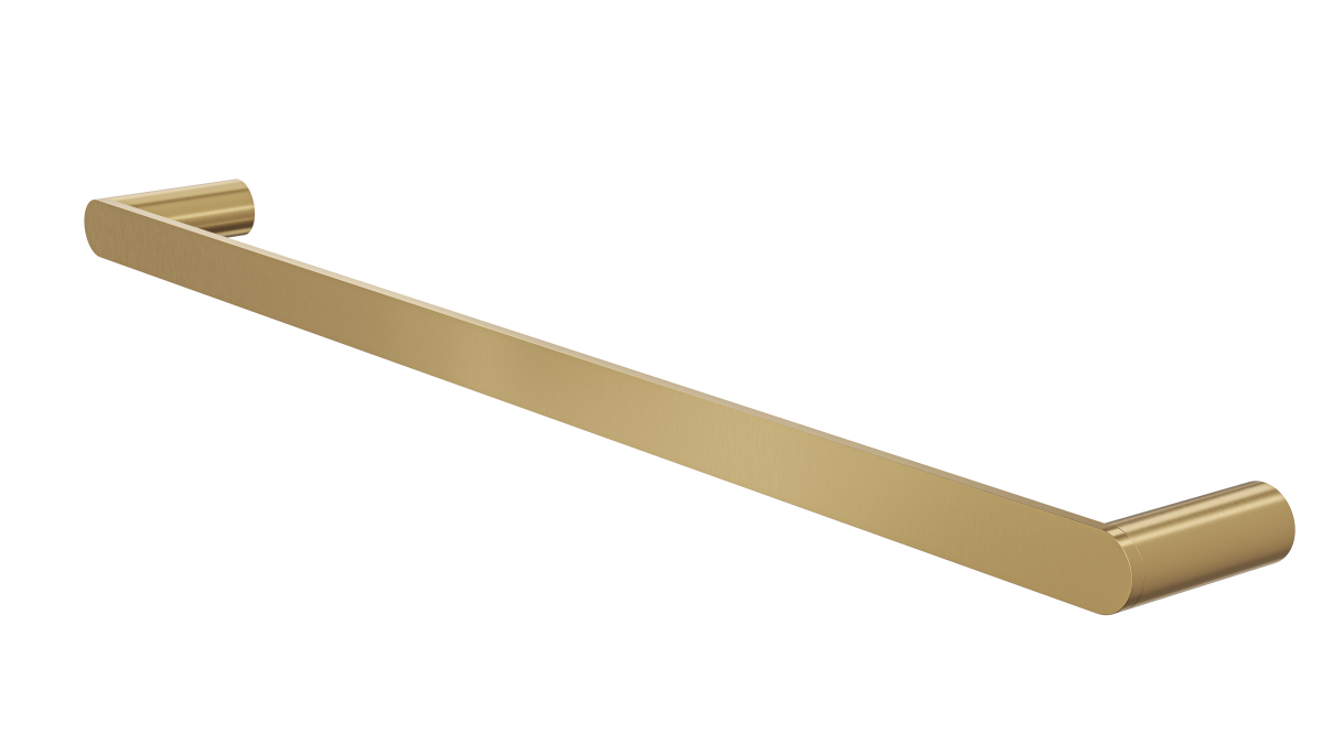 Circle 600mm Single Towel Rail – Brushed Brass | LINSOL