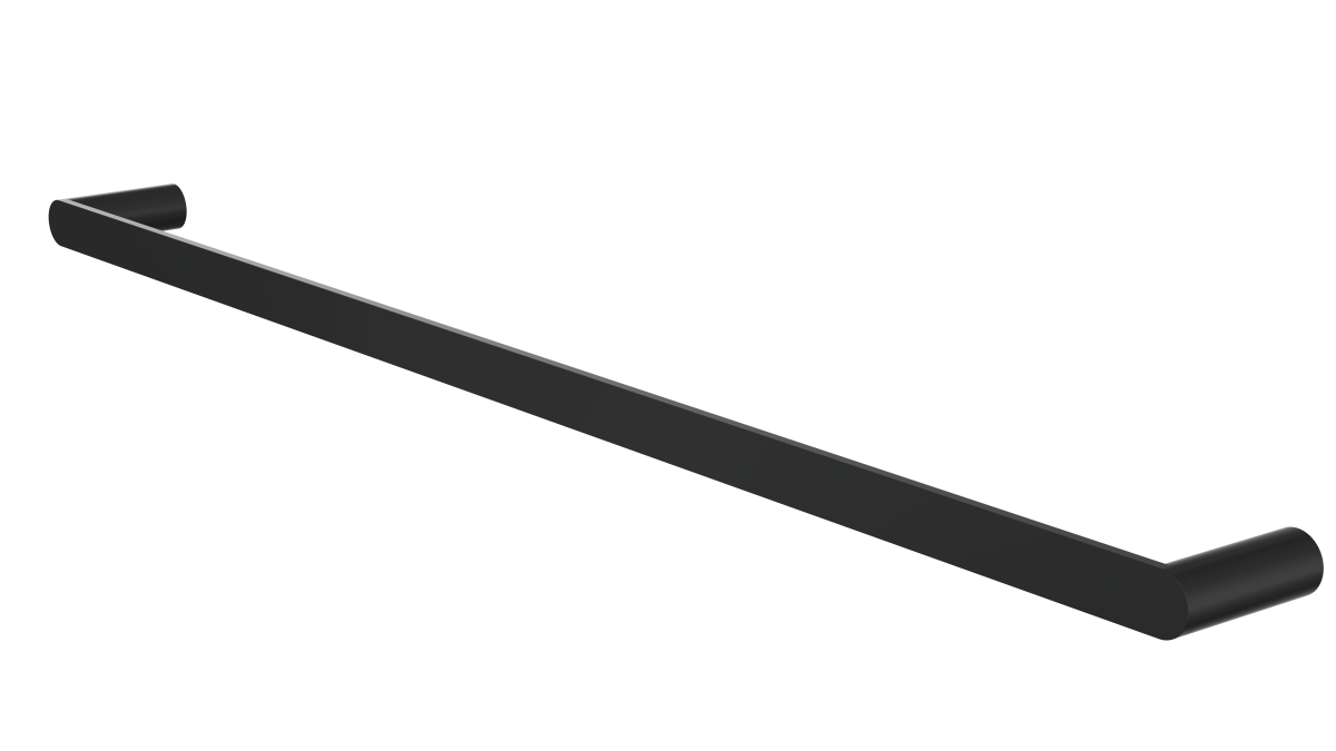 Circle 800mm Single Towel Rail – Matte Black | LINSOL