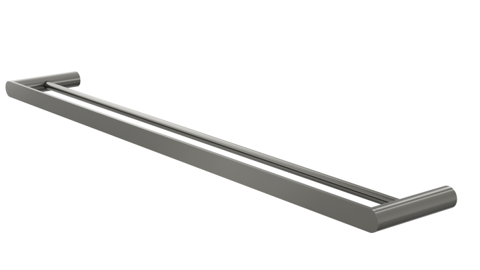 Circle 800mm Double Towel Rail – Gunmetal | LINSOL