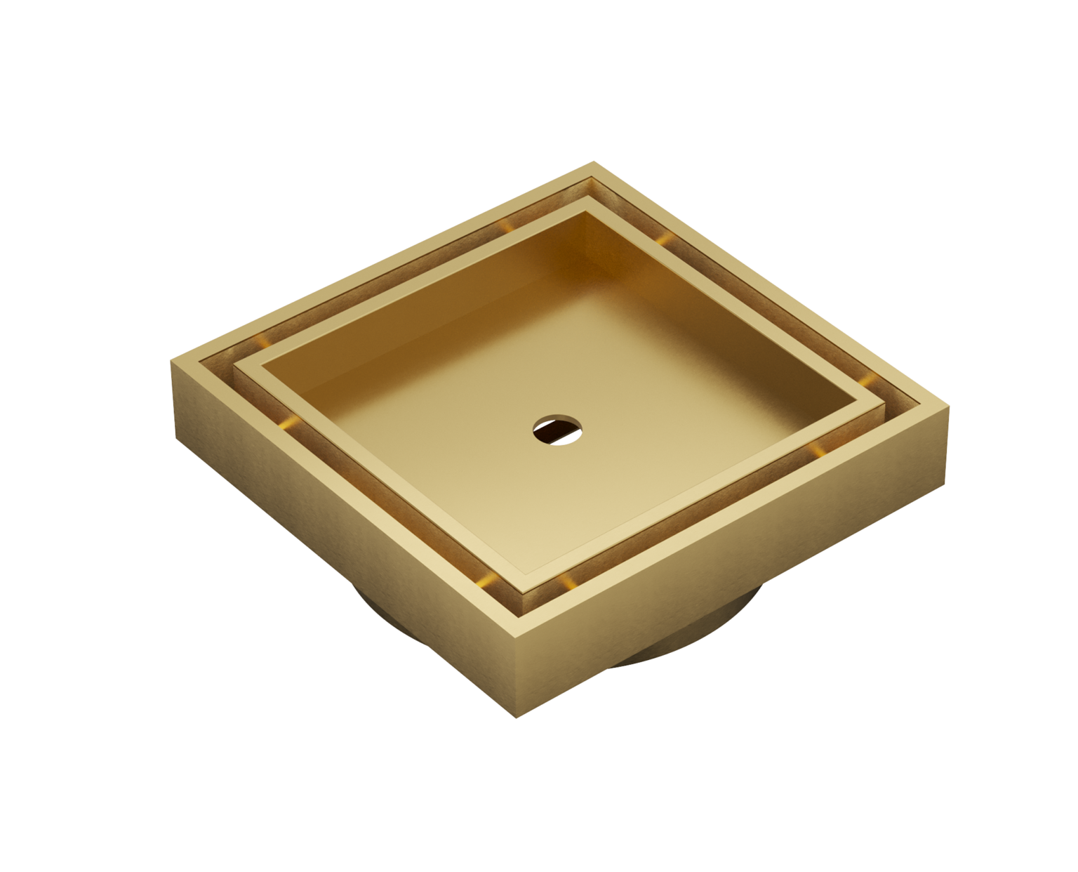 Ezyflow 110mm Tile Insert Square Waste DN89 – Brushed Brass | LINSOL