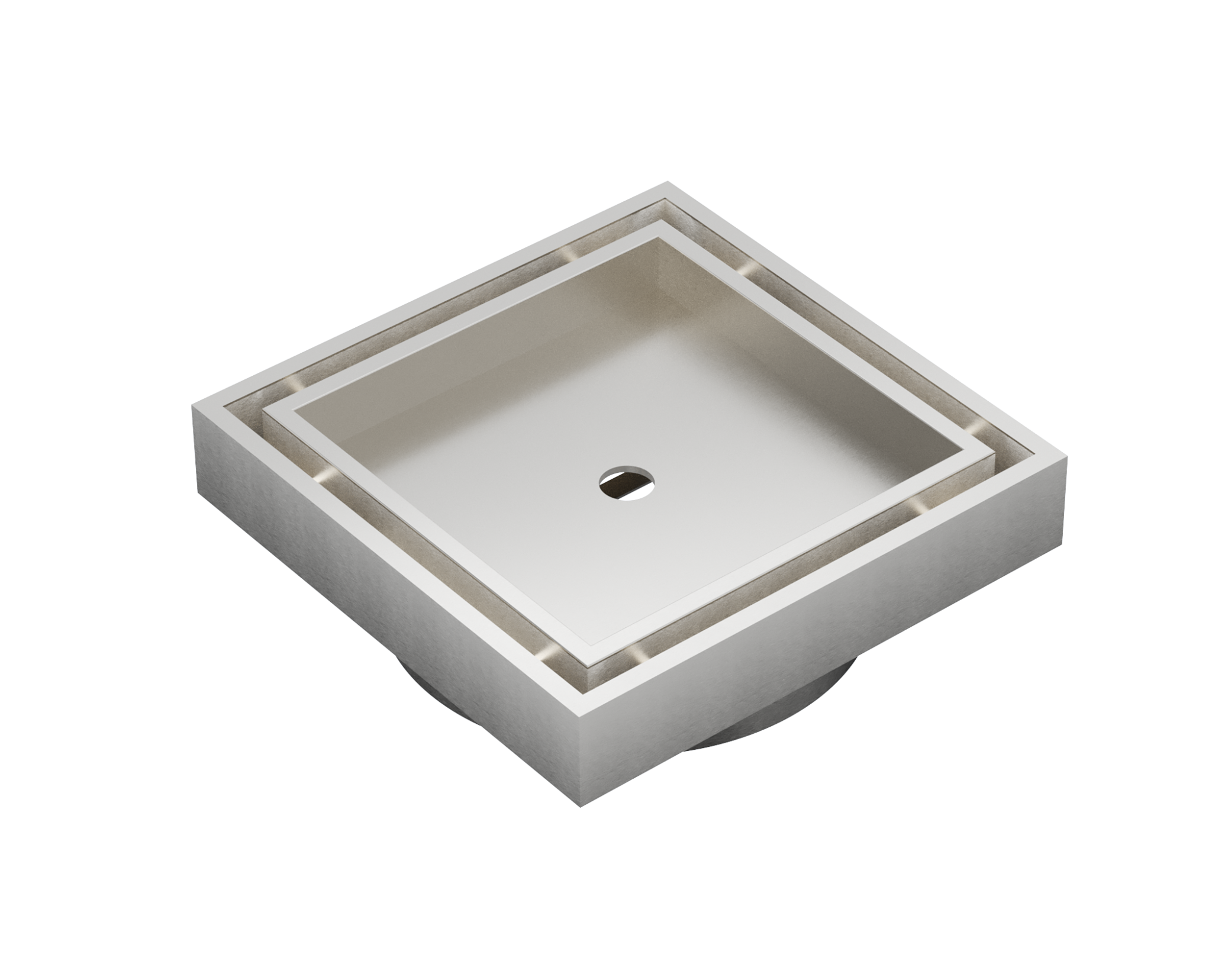 Ezyflow 110mm Tile Insert Square Waste DN89 – Brushed Nickel | LINSOL