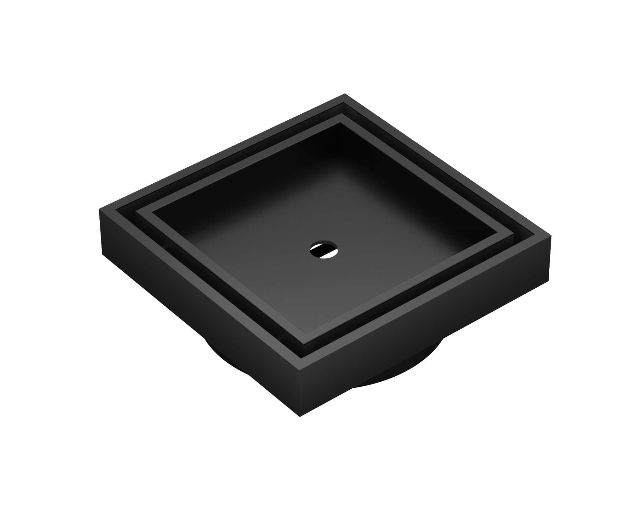 Ezyflow 110mm Tile Insert Square Waste DN89 – Matte Black | LINSOL