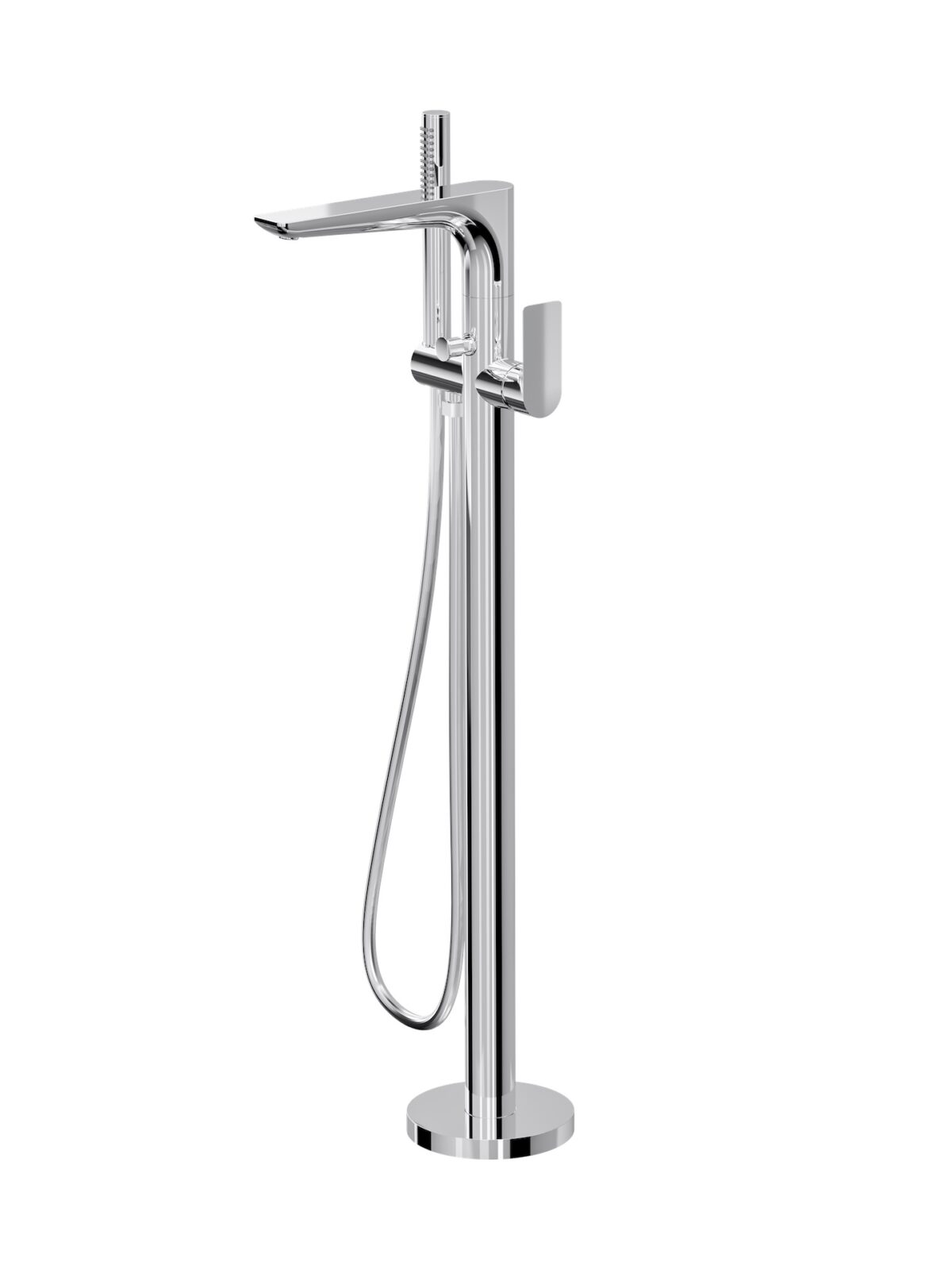 Kyah Freestanding Bath Filler with Hand Shower – Chrome | LINSOL