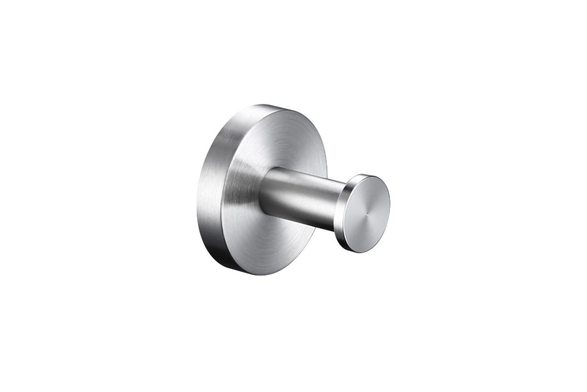 Lux S2 Single Robe Hook – Brushed Nickel | LINSOL