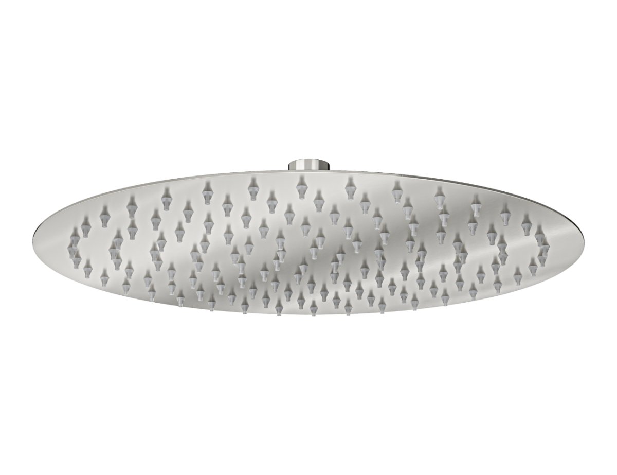 Oro 300mm Round Head – Brushed Nickel | LINSOL