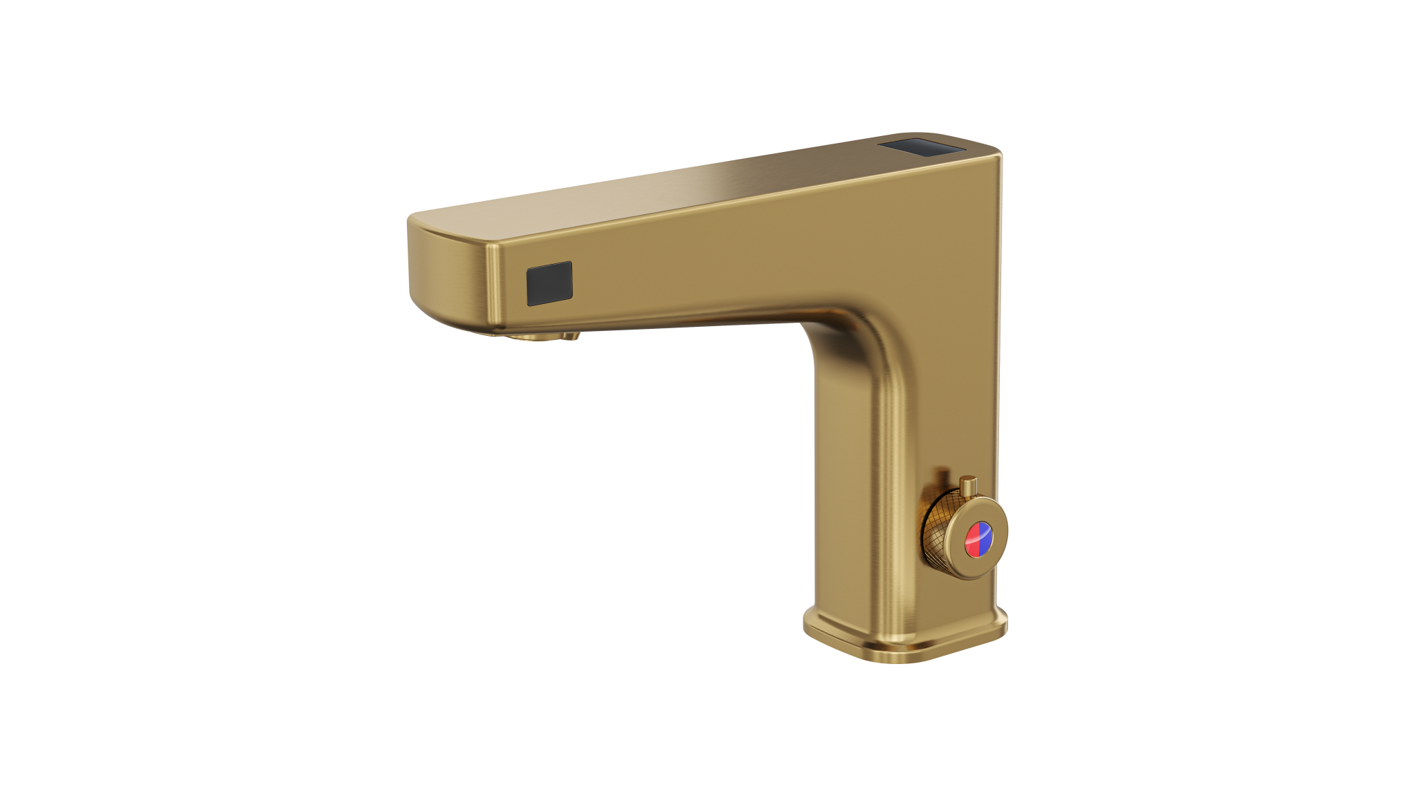 Sensomax Trio Wave Sensor Basin Mixer – Brushed Brass | LINSOL