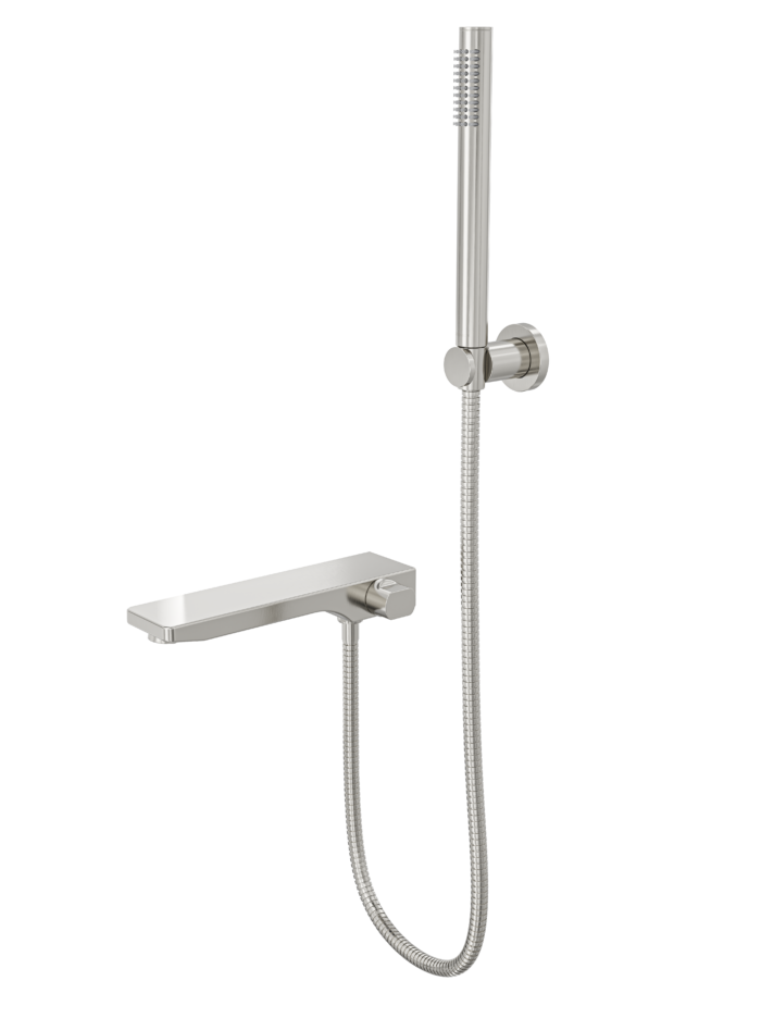 Tara Bath Spout with Divertor and Hand Shower – Brushed Nickel | LINSOL
