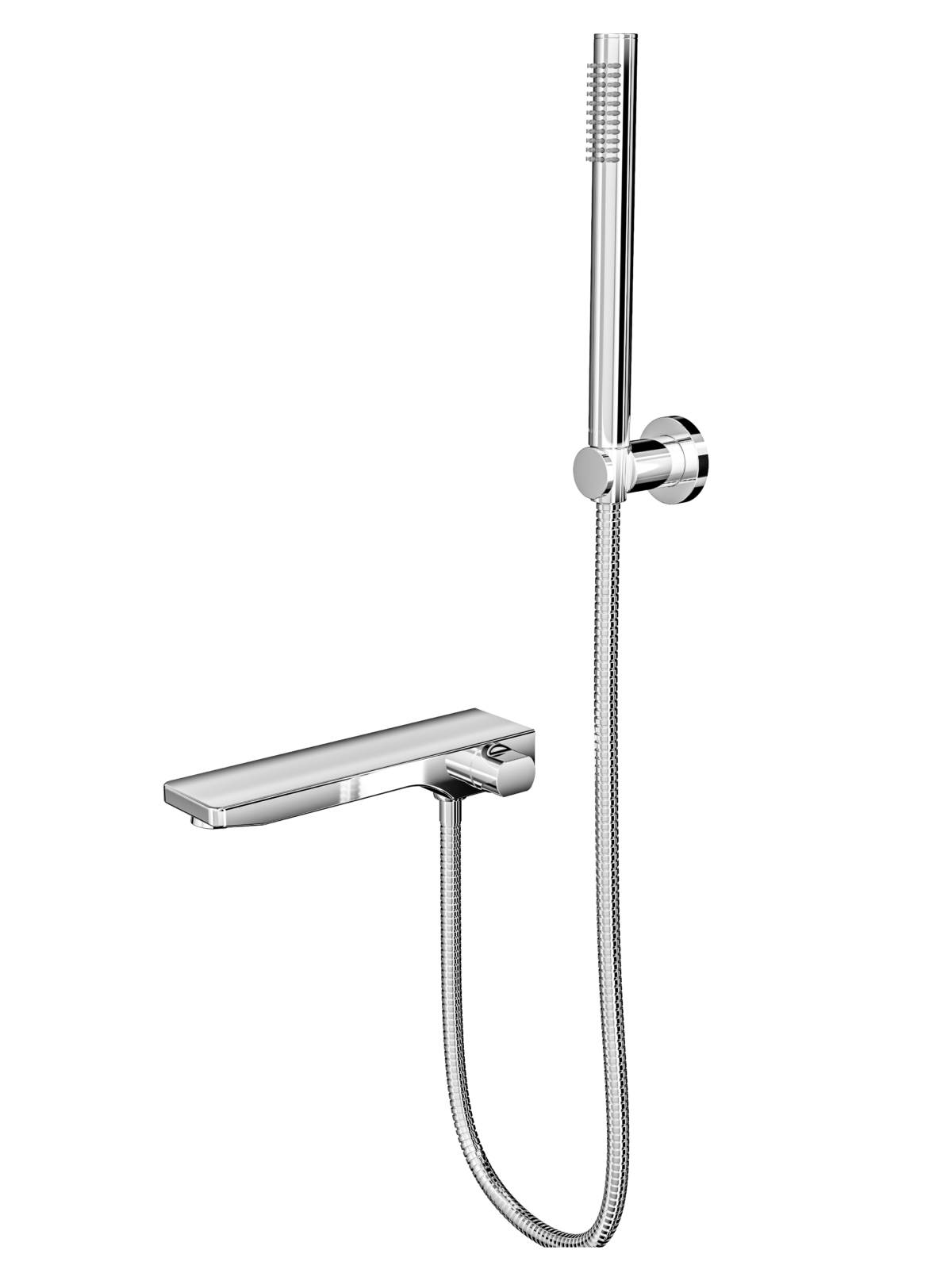 Tara Bath Spout with Divertor and Hand Shower – Chrome | LINSOL